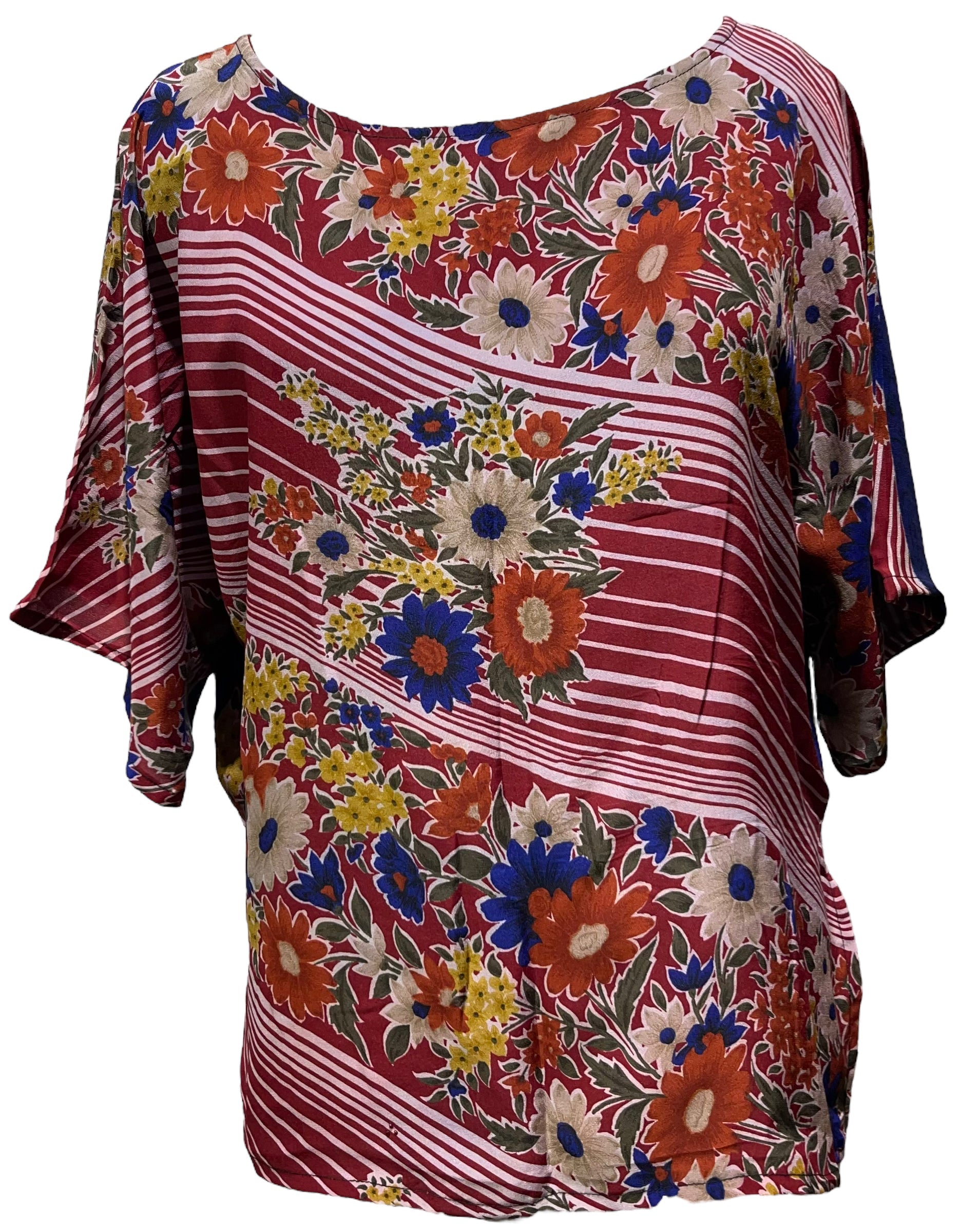 PRC4961 Avatar Pure Silk Side Slit Top – Dee Ann 's & Co.